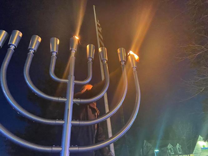 Northborough gathers for second annual menorah lighting | Northborough ...