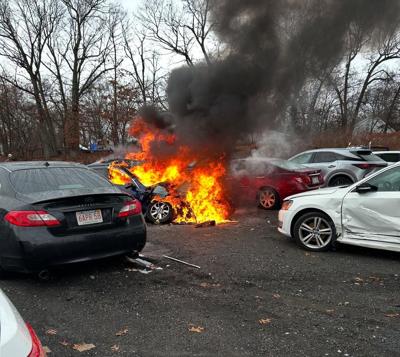 Shrewsbury firefighters keep vehicle blaze from spreading | Police ...