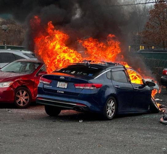Shrewsbury firefighters keep vehicle blaze from spreading | Police ...
