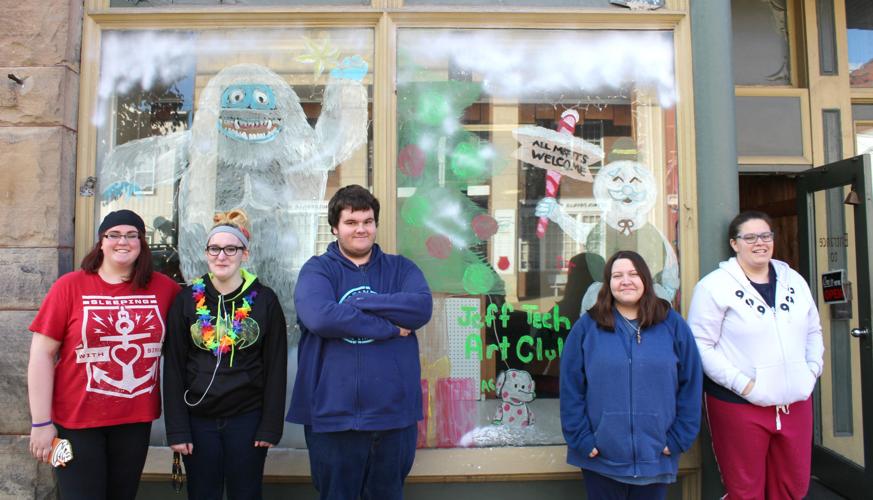 Jeff Tech Art Club paints storefront windows | Pennsylvania ...