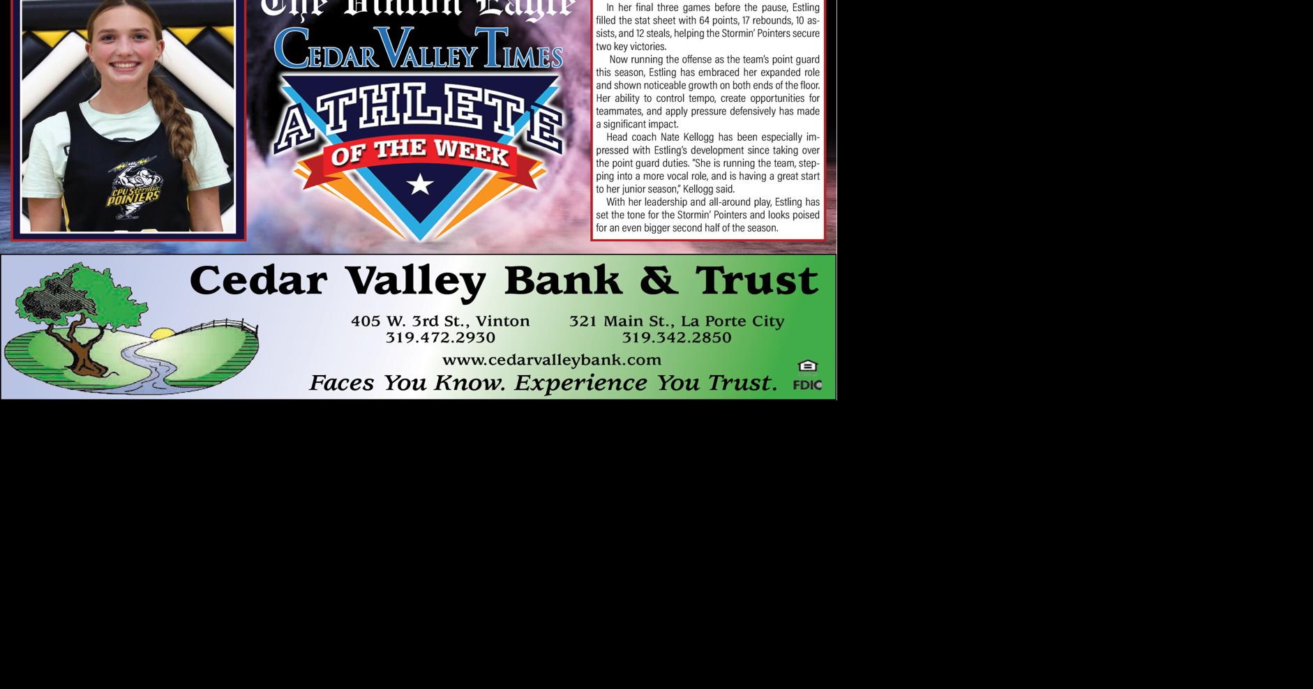 Athlete of the Week: Grace Estling, Center Point–Urbana, Girls ...