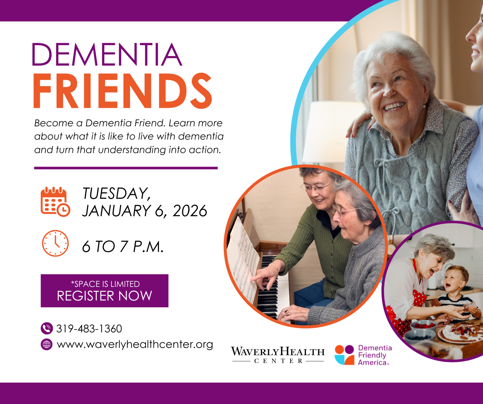 Become a Dementia Friend: Free speakers series Jan. 6 | Health ...