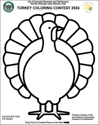 2024 City Of Coronado Turkey Coloring Contest | Coronado City News ...