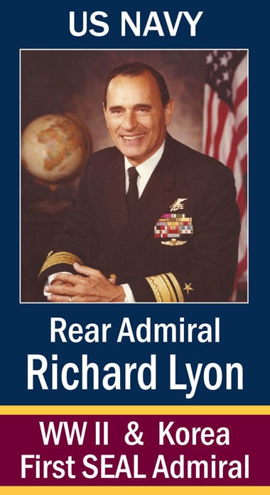 Coronado’s “Avenue Of The Heroes” ... Rear Admiral Richard Lyon, USN ...