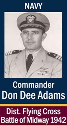 Coronado’s “Avenue Of The Heroes” ... Commander Don Dee Adams, USN ...