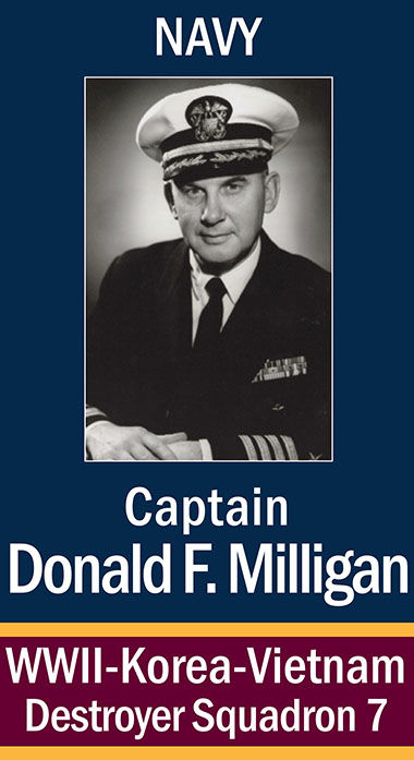 Coronado’s “Avenue Of The Heroes” ... Captain Donald F. Milligan, USN ...