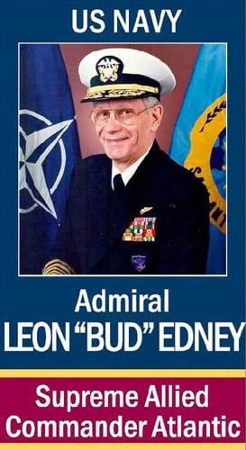 Coronado’s “Avenue Of The Heroes” ... Admiral Leon “Bud” A. Edney, USN ...