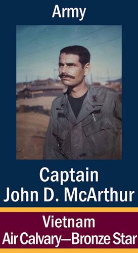 Coronado’s “Avenue Of The Heroes” ... Captain John D. McArthur, US Army ...