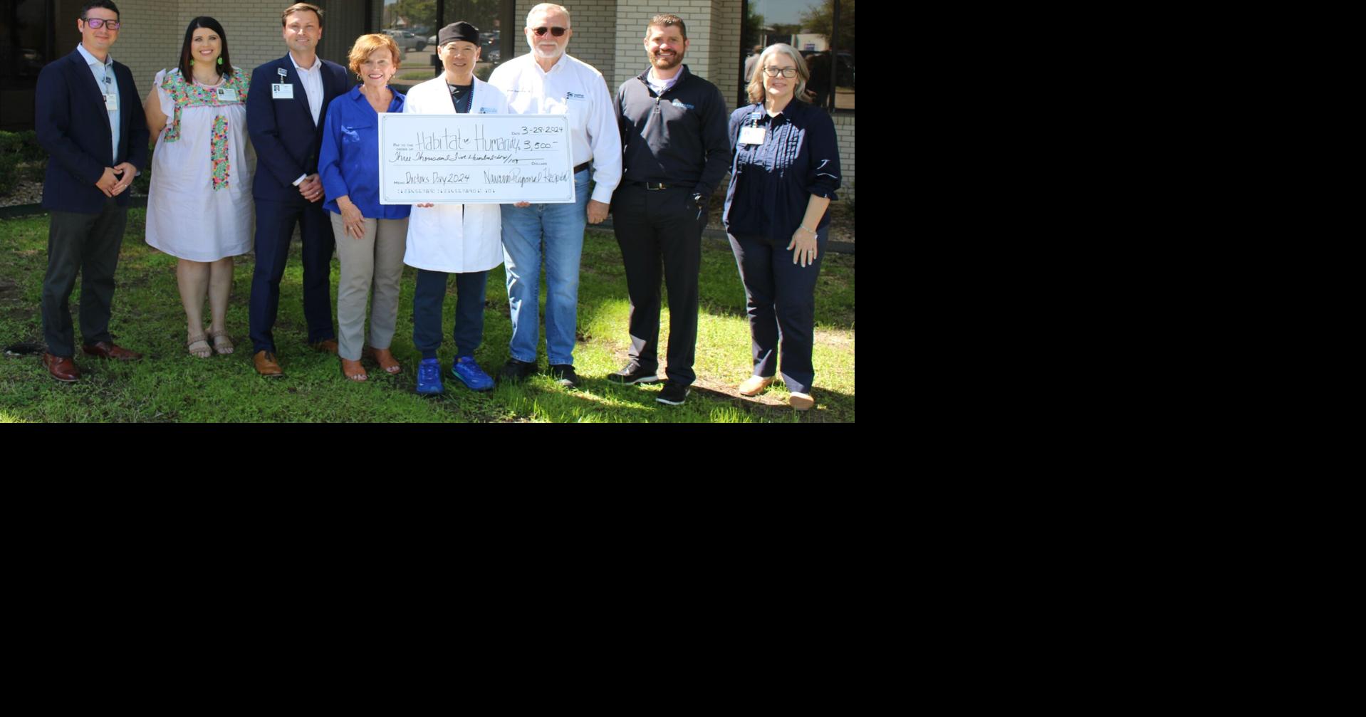 Doctors Day - Navarro Regional Donates to Habitat for Humanity of ...