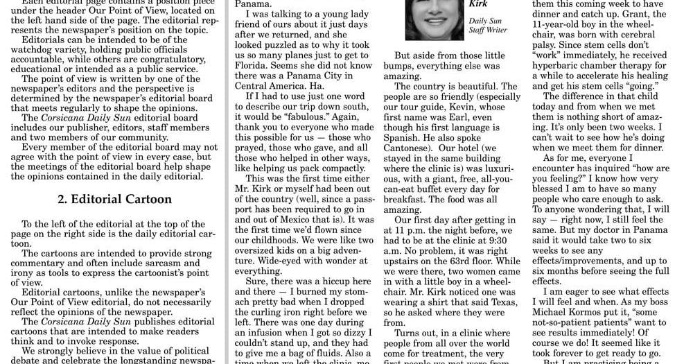 editorial section in newspaper example