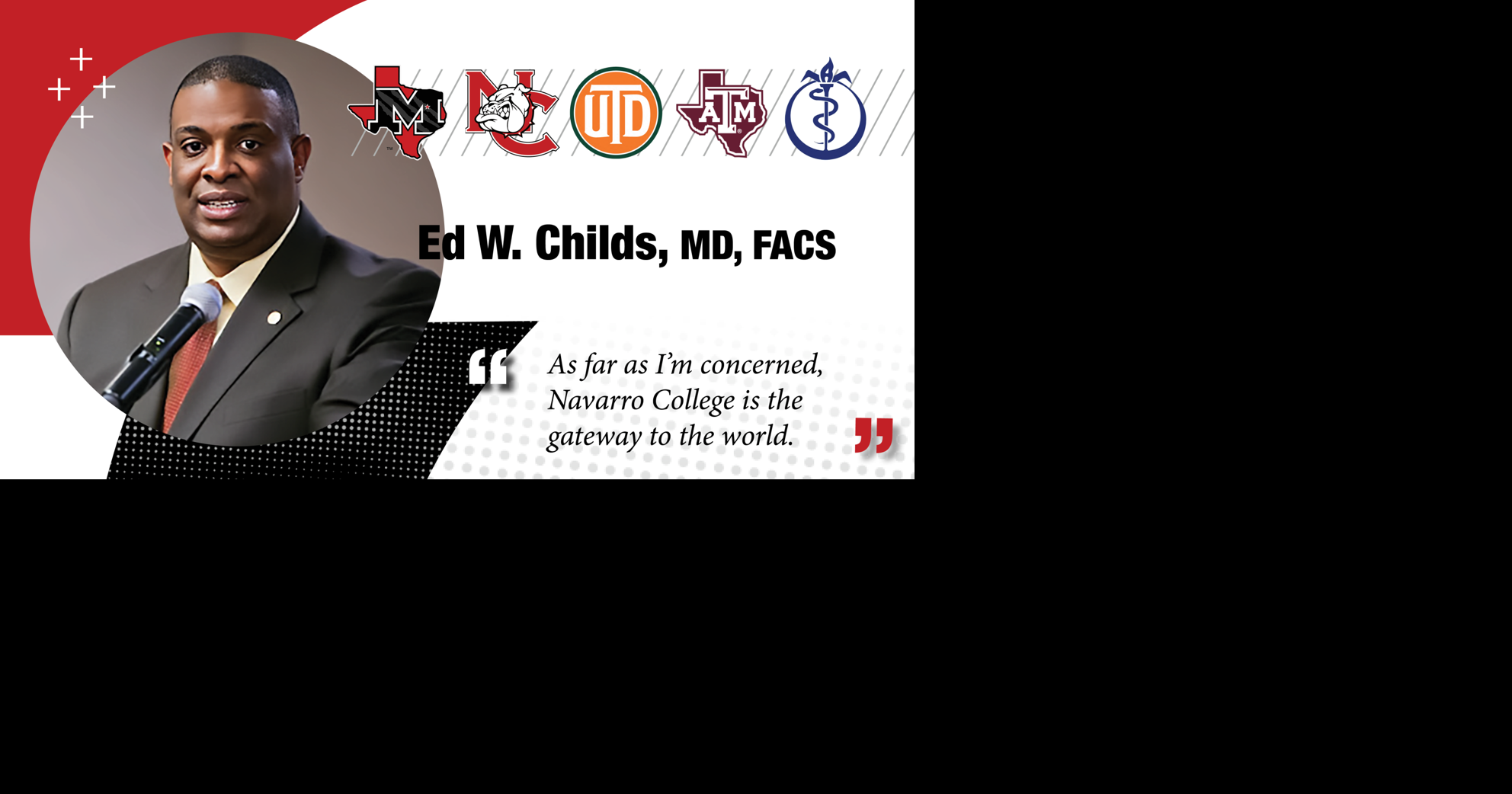 Alumni Dr. Ed Childs says ‘Navarro College is the Gateway to the World ...