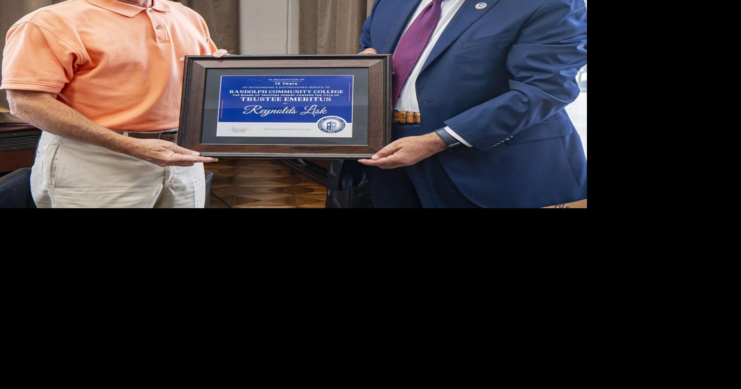 RCC's Lisk honored as trustee emeritus | Education | courier-tribune.com