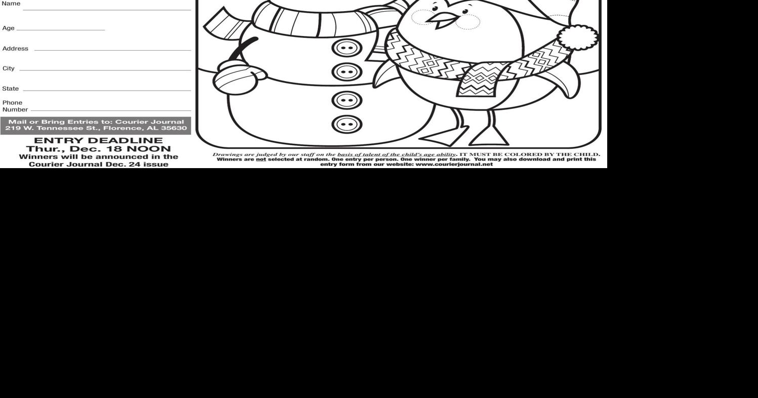 Christmas Coloring Contest 2025 | | courierjournal.net