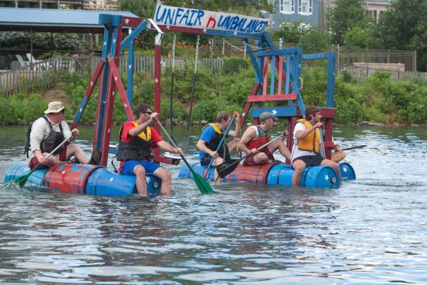 They all float on in Summerfair Anything Floats race