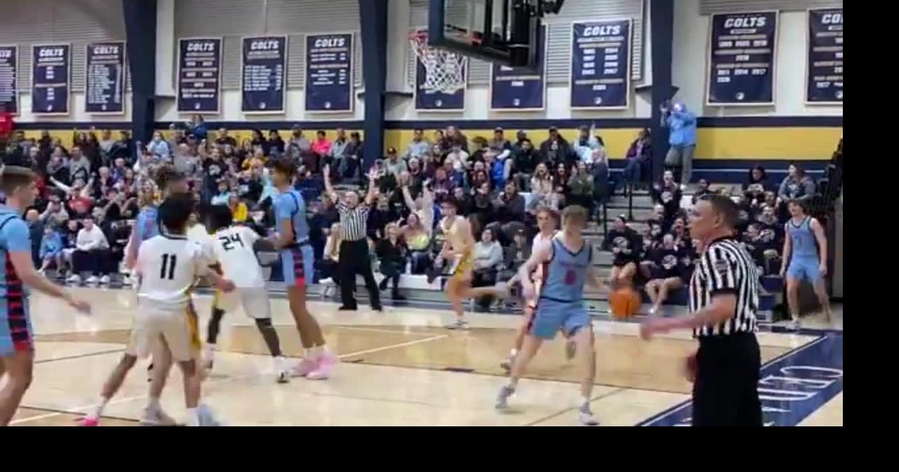 Cedar Cliff's Sam Grube sinks 3-pointer against Red Land