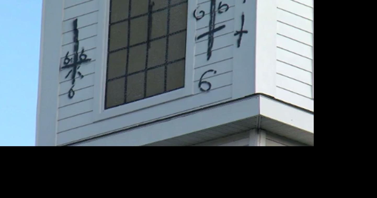 Lancaster church vandalized with apparent satanic symbols