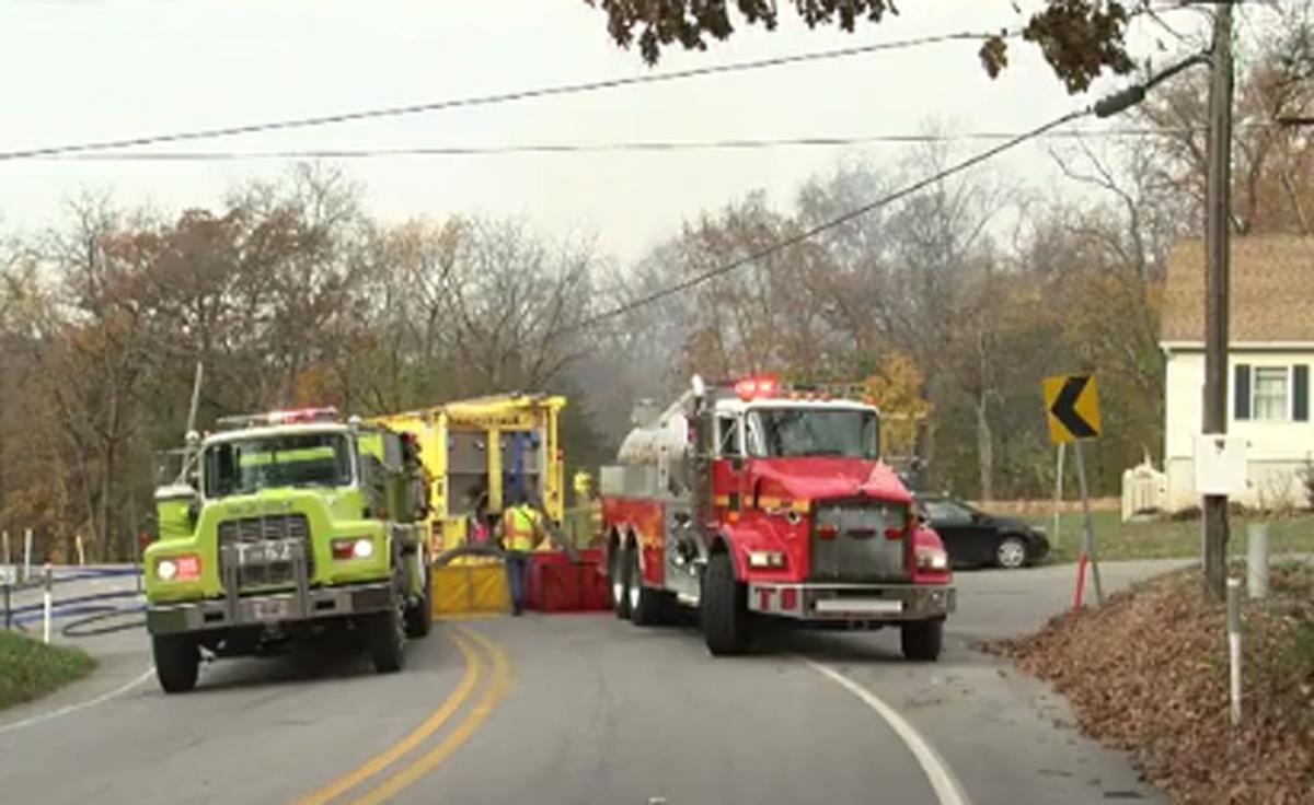 Homes evacuated after propane truck crash, fire