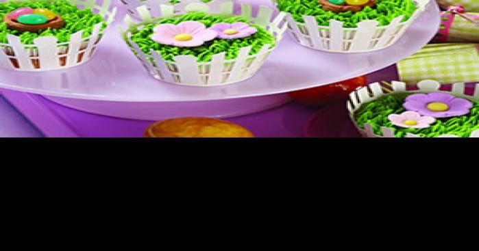 Easter basket cupcakes add a special touch