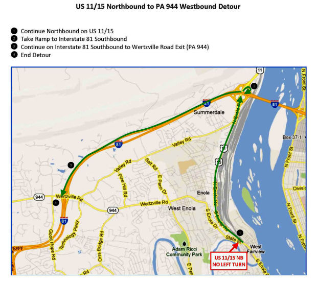 PennDOT to implement long-term traffic pattern on Route 11/15 in East ...