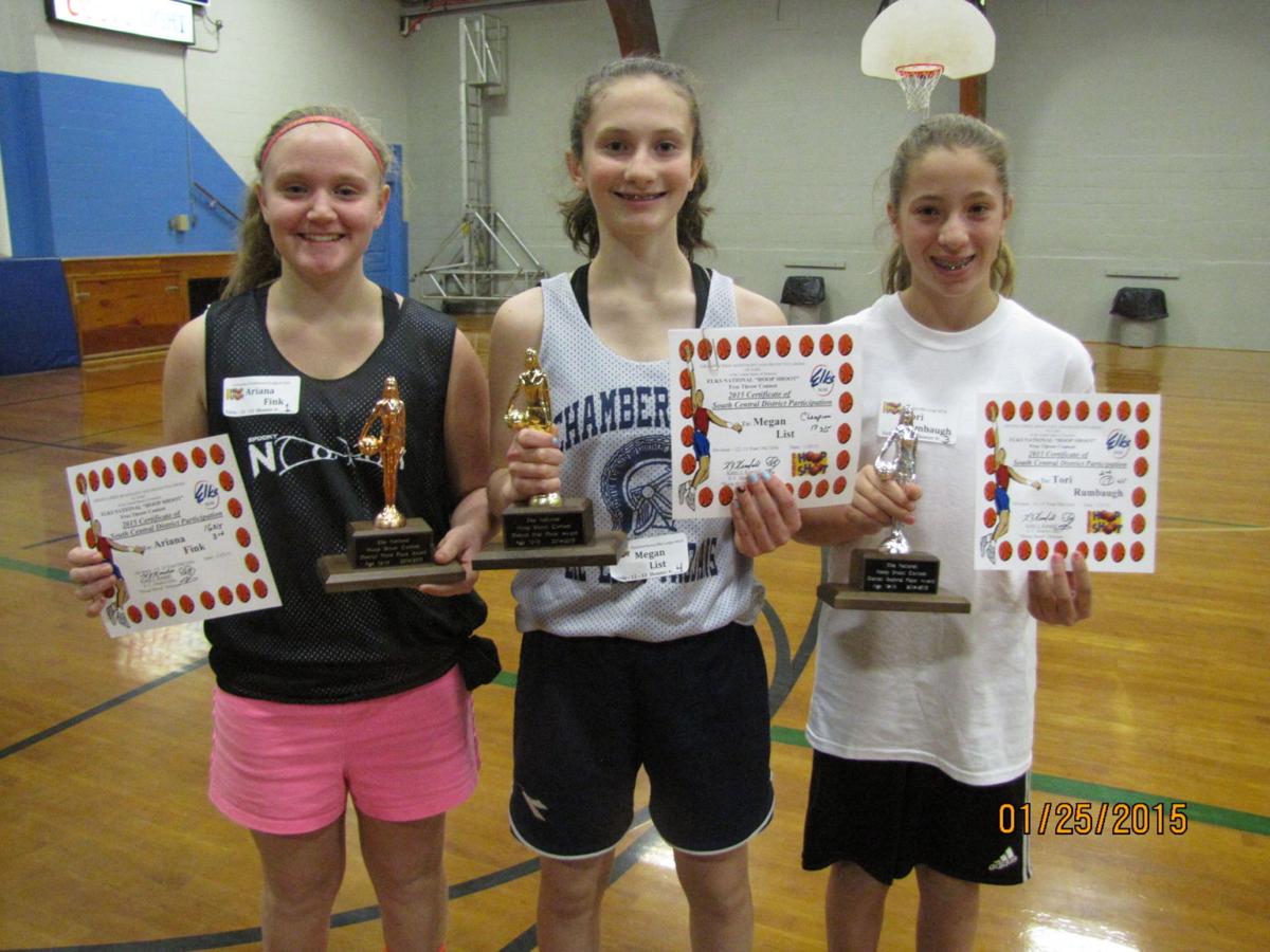 Rumbaugh places second in Elks Hoop Shoot