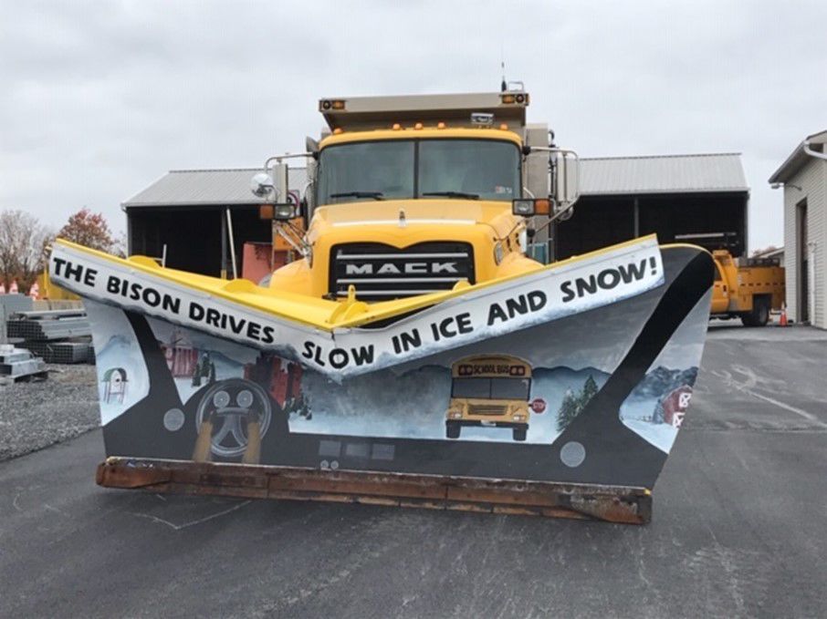 Plow Bison: Carlisle students paint PennDOT snowplow | Education ...