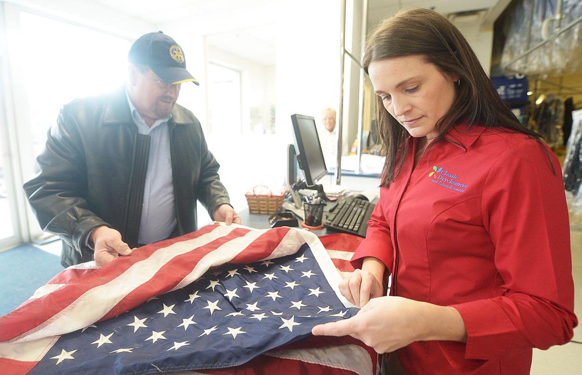 Photos: Cleaning the flags in Carlisle