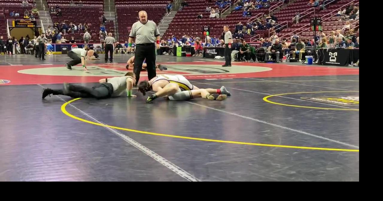 Boiling Springs' Collin Neal gets the pin at state team wrestling