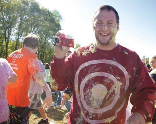 Pie fight at Central Penn falls short of record