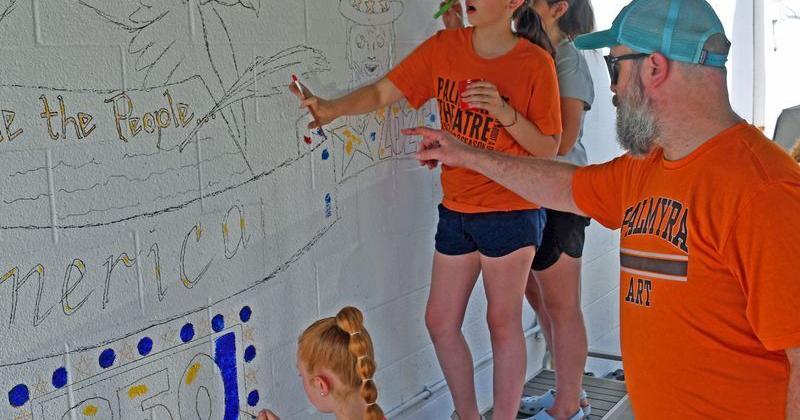 Palmyra students create America 250 mural for local Legion post