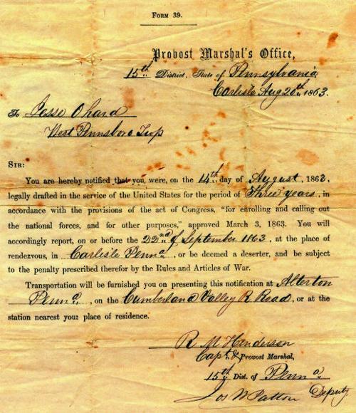 Tour Through Time: Draft notice | Tour Through Time | cumberlink.com