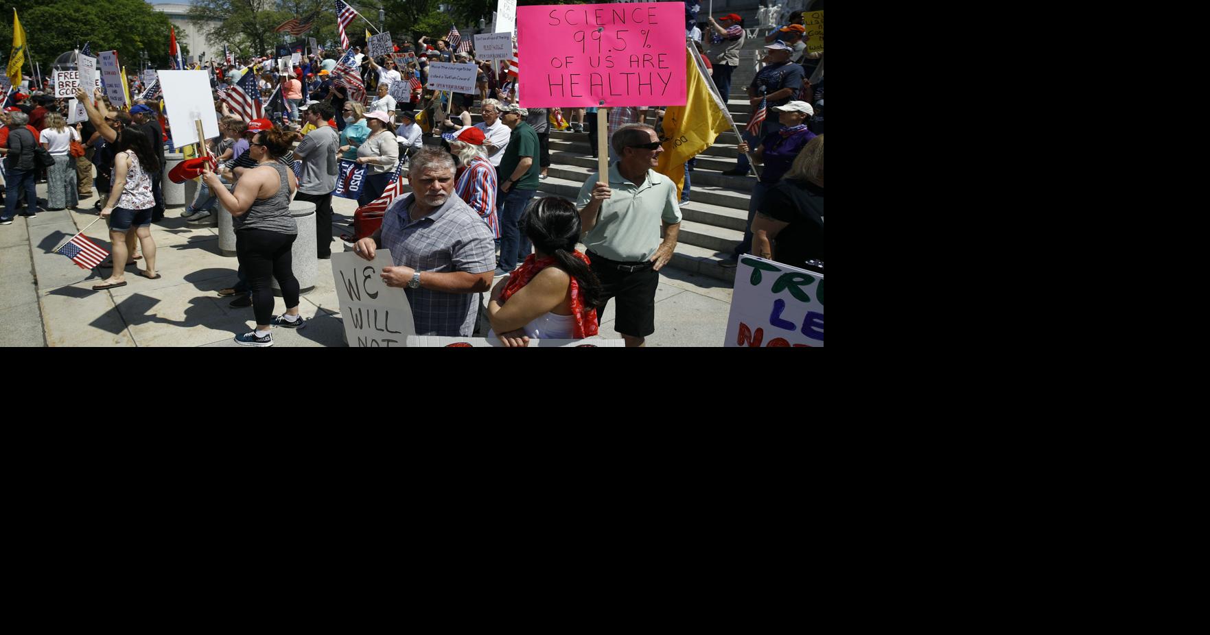 Reopening rally draws in a wide range of conservative rancor