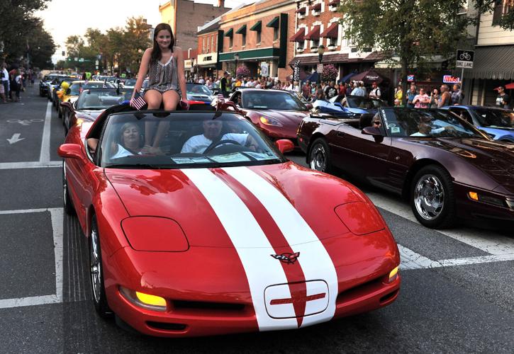 Corvettes converge on downtown Carlisle