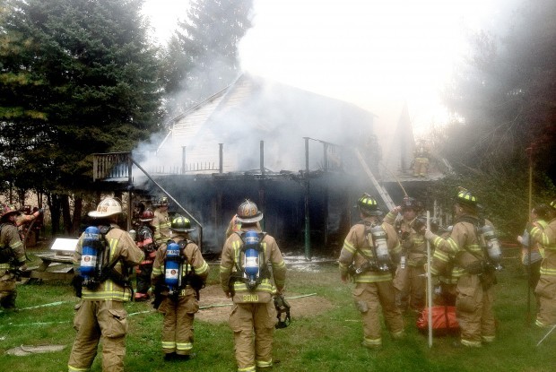 No injuries in multiple-alarm house fire in Monroe Township (VIDEO)