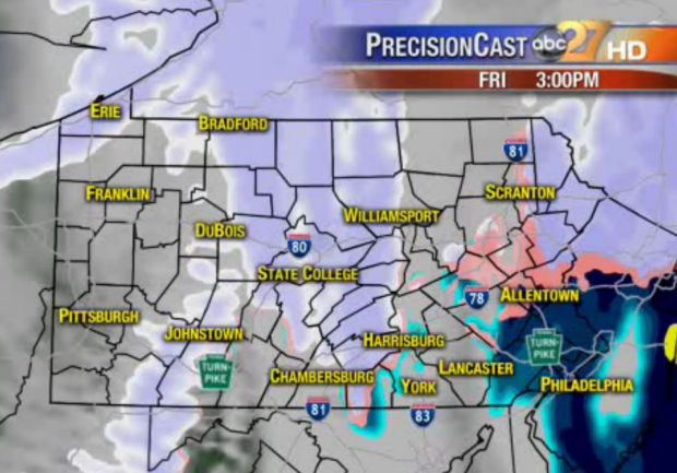 Crews out treating roads as snow starts in Cumberland County