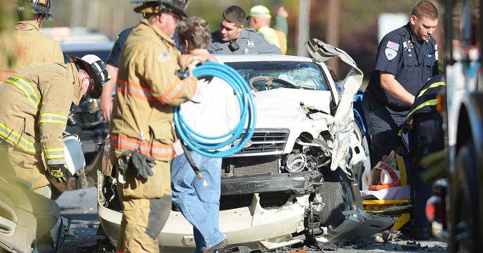 Two injured in multiple-vehicle crash on West Trindle Road