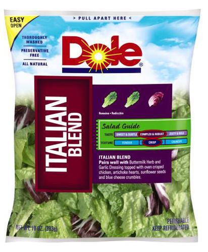 Dole recalls Italian Blend Salad Mix