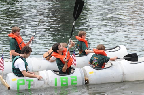Boy Scout Troop 182 wins final race in Anything Floats competition