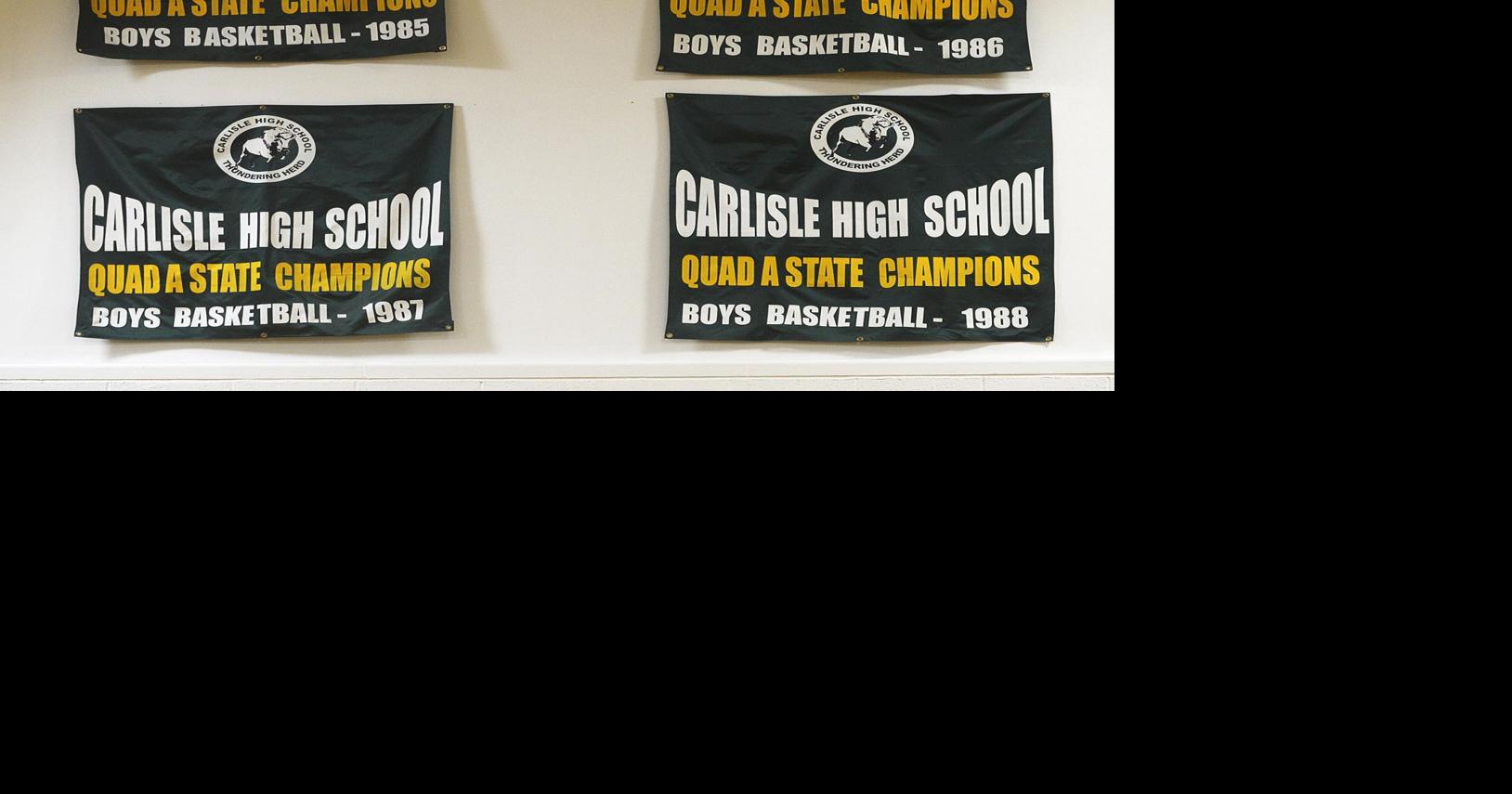 Day 7: Carlisle state basketball championship banners