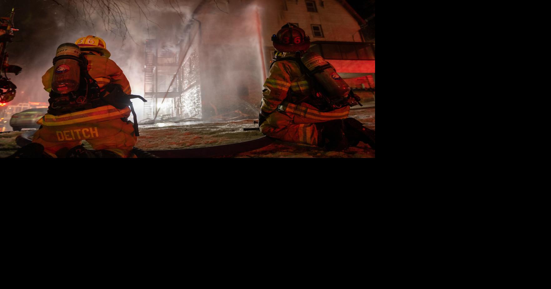 Photos: Crews battle fire at historic Boiling Springs Mill apartments