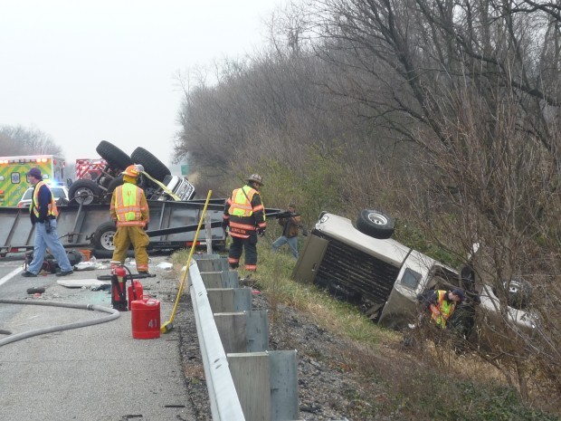 Three injured in Interstate-81 rollover