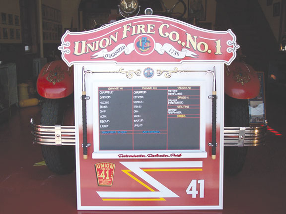 Reporter's Notebook: Union Fire Co. purchases new assignment board