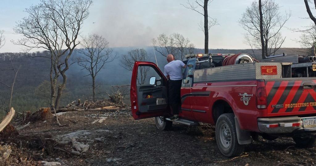 Mountain fire strikes in Michaux forest
