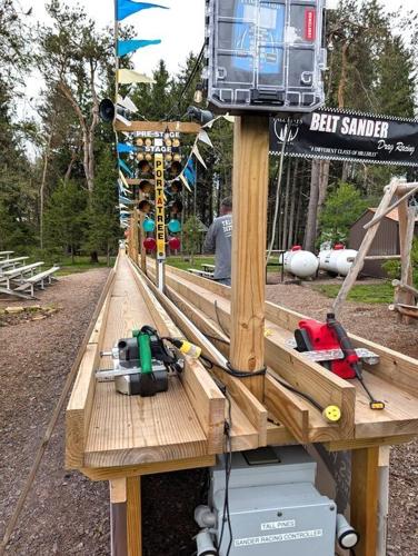 Belt sander racing comes back for 2026 season at Tall Pines Distillery