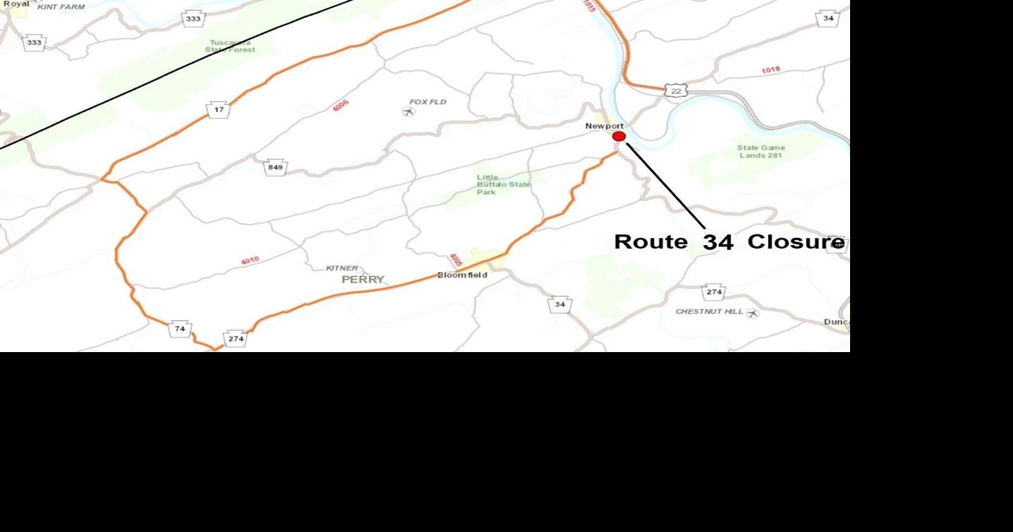 Vehicle strikes, closes Route 34 bridge in Perry County