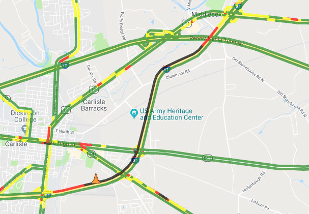 I-81 traffic slowed for roadwork again in Carlisle