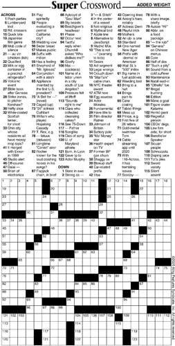 Super Crossword | Entertainment | daily-tribune.com