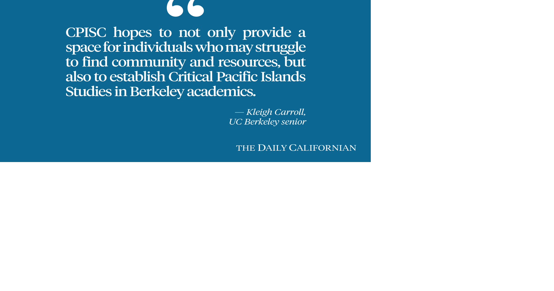 Campus Critical Pacific Islands Studies Collective pushes for greater ...