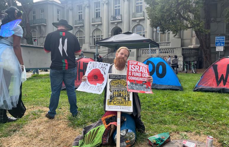 Demonstration outside Berkeley courthouse protests encampment sweeps ...