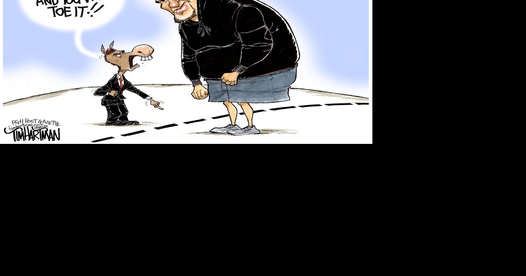 Toe the line cartoon | Opinion | dailycourier.com