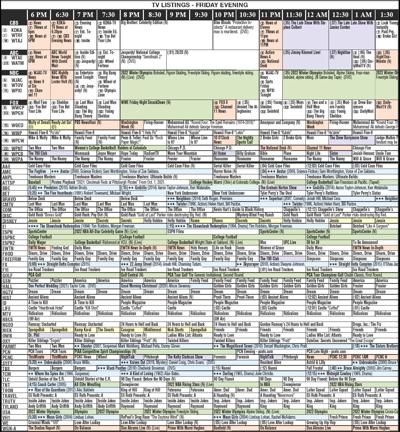 TV LISTINGS – FRIDAY EVENING | Arts-and-entertainment | dailycourier.com